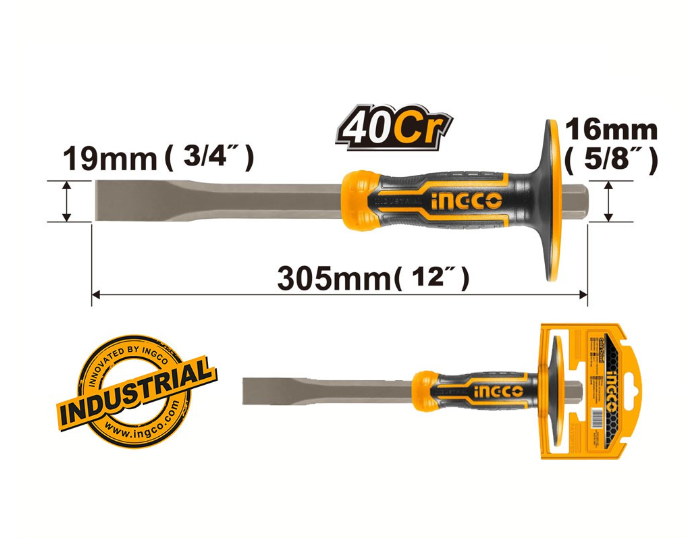INGCO HCCL851916 Cold Chisel Flat 19X305Mm Trade– Maxrite