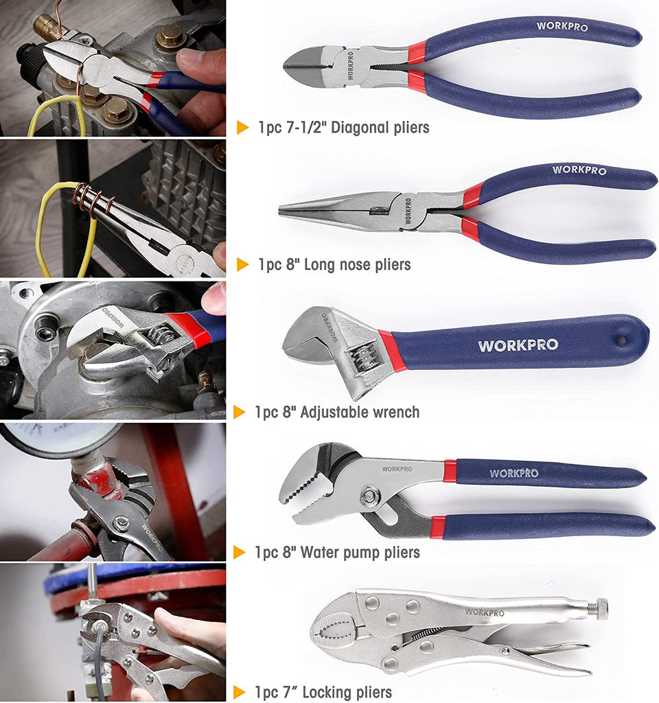 WORKPRO W009036WE Home Repairing Tool Set 156PCS– Maxrite