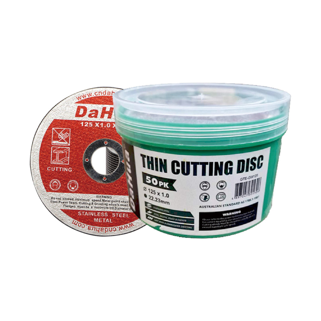 DAHUA Thin Cutting Disc With Plastic Box 125x1x22.23mm 50pk– Maxrite