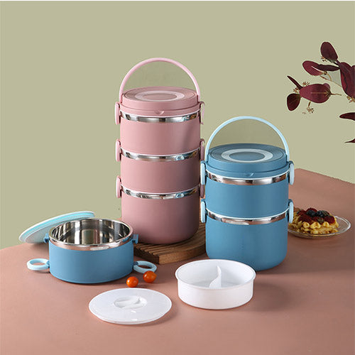 MUTBERG Lunch Box Stainless Steel 304 Thermal Compartment Box 3 Layers ...