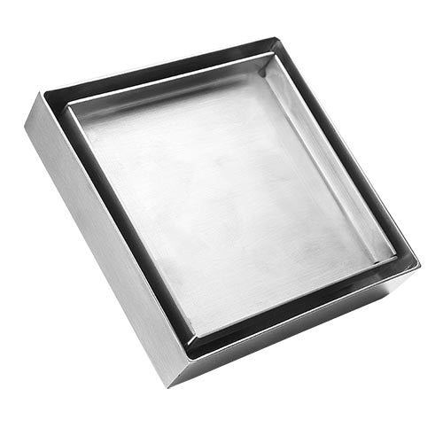 JIBOO Floor Drain Tile Insert Square Stainless Steel 115X115X25Mm– Maxrite