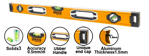 INGCO Level Box Rubber Grip 1200mm 1500mm 1800mm 2000mm PICK Only– Maxrite