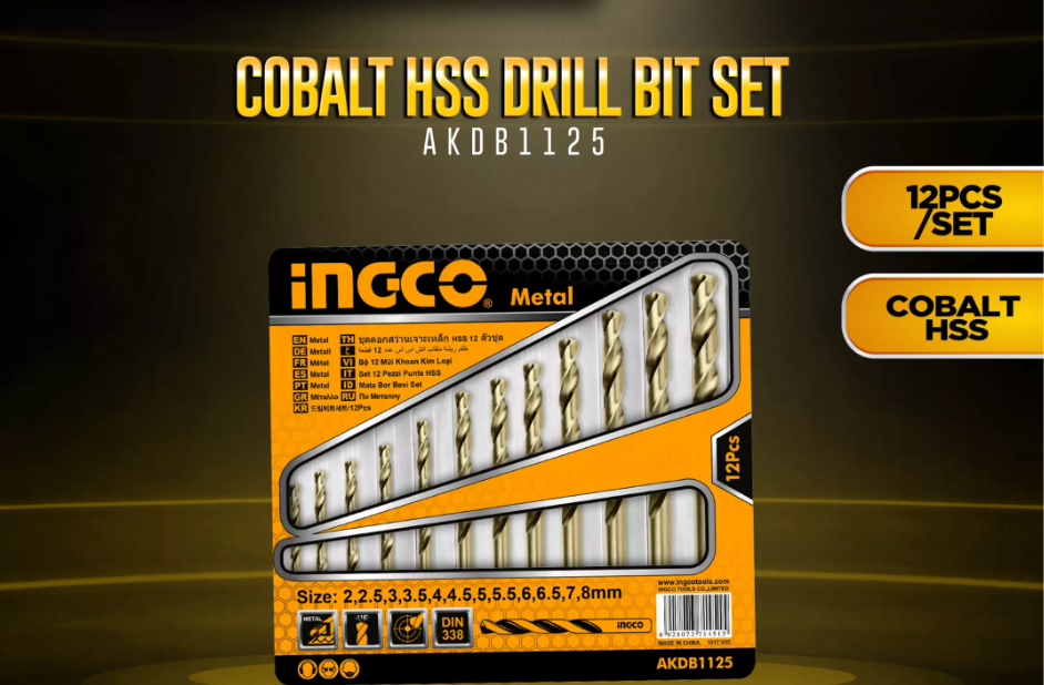 INGCO AKDB1125 Hss Twist Drill Bit Set 12Pcs– Maxrite