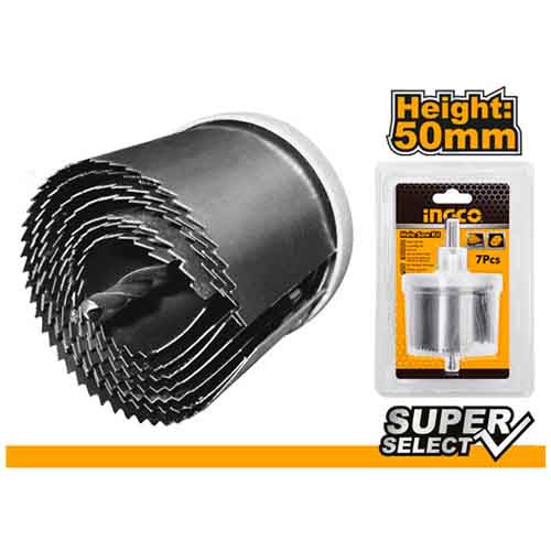 INGCO AKHS702 Hole Saw Set 7Pcs– Maxrite