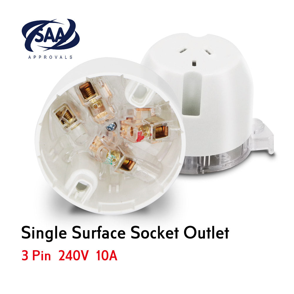 NADWAY BHP0004 Single Socket Plug Base 250V 10A– Maxrite