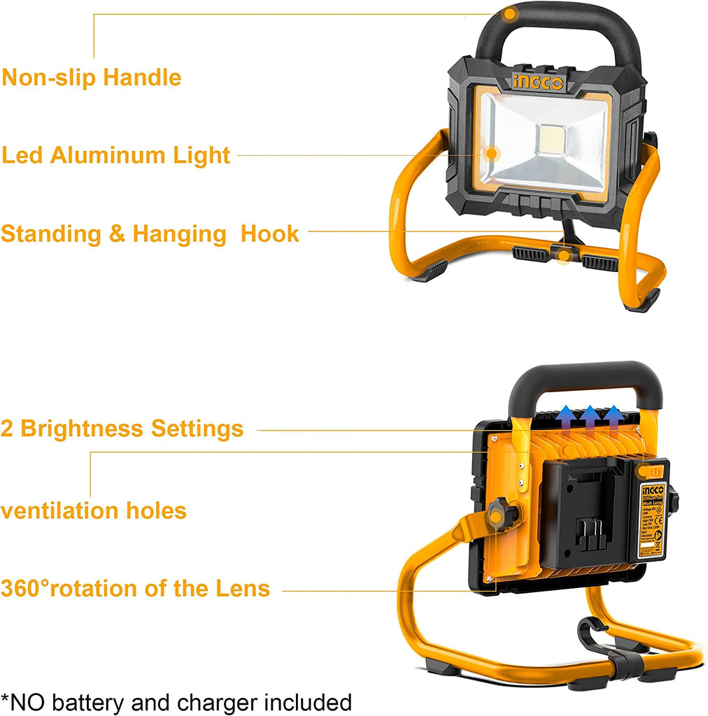 INGCO-CWLI2002-Li-ion-Cordless-Work-Lamp-20V-Skin– Maxrite