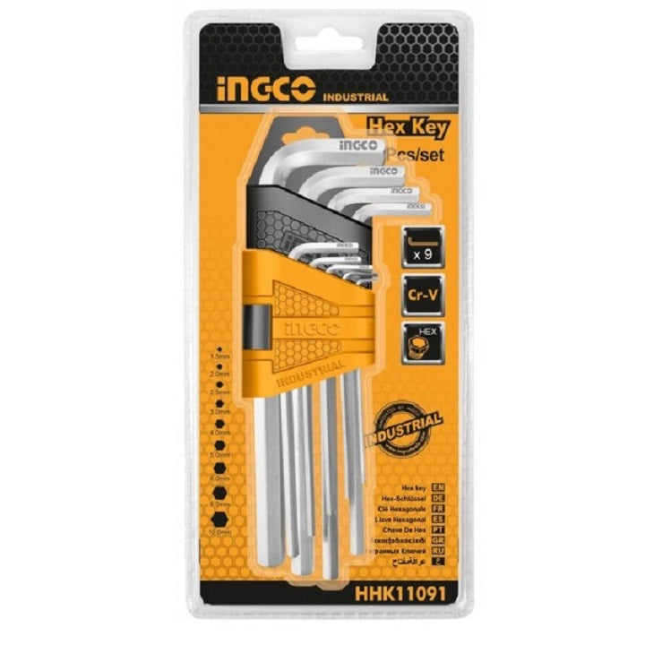 INGCO HHK11091 Hex Key Ser 9 Pcs Trade– Maxrite