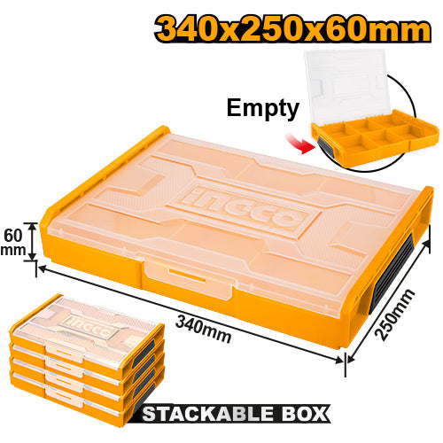 INGCO HKTV01 Stackable Plastic Box 340x250x60MM– Maxrite