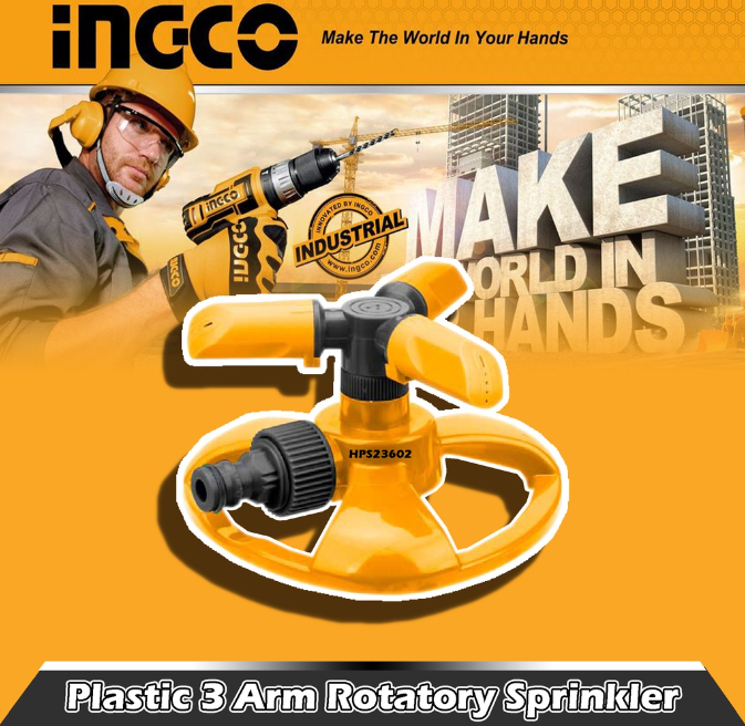 INGCO HPS23602 3 Arm Rotary Sprinkler Plastic– Maxrite
