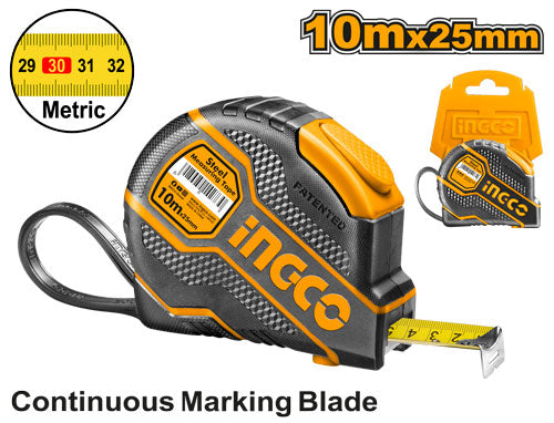 INGCO HSMT0810.1 Tape Measure Steel 10Mx25mm– Maxrite