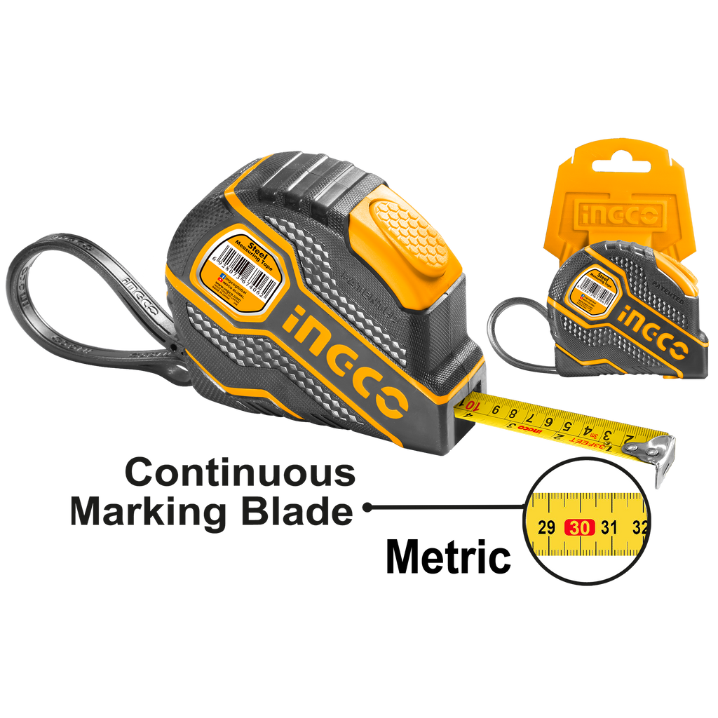 INGCO HSMT08825-1 Tape Measure Steel 8Mx25Mm Metric & Imperial– Maxrite