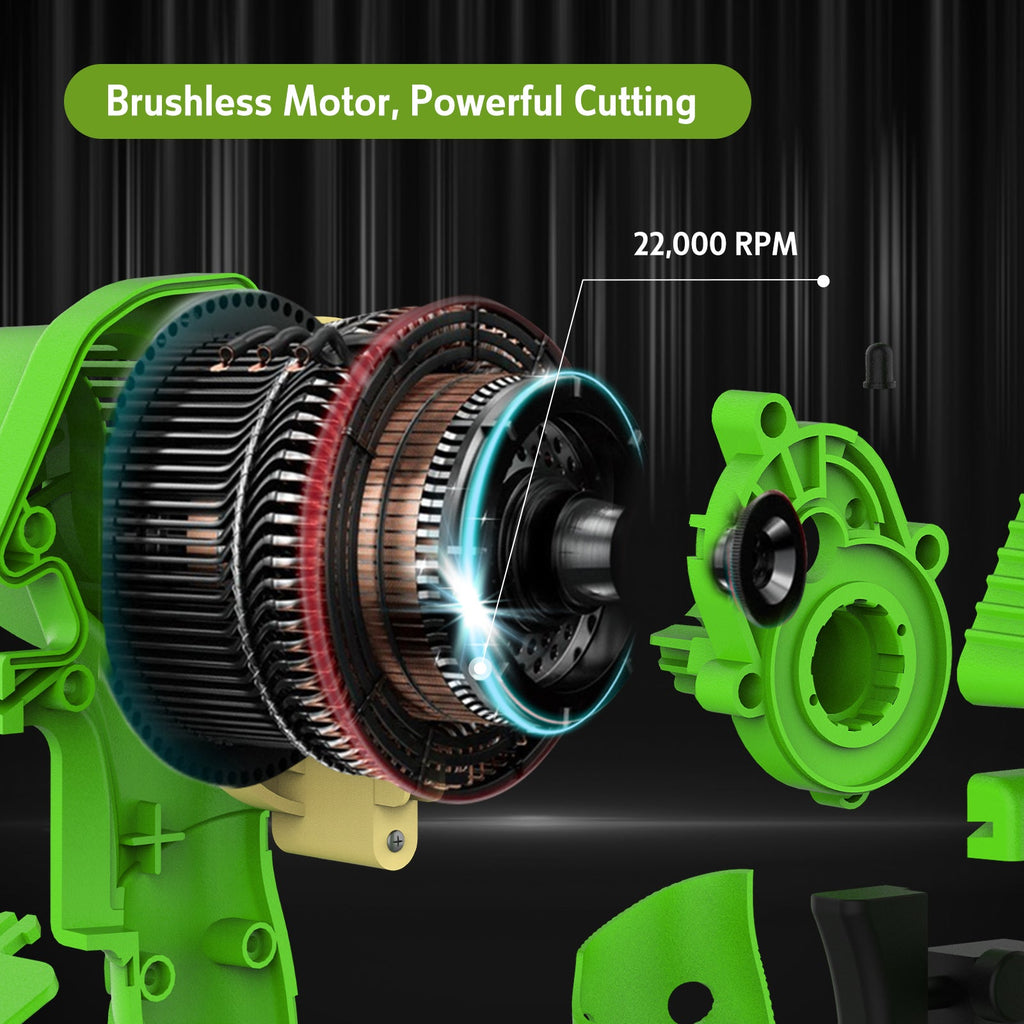 MUTBERG JYCH0601 Mini ChainSaw Cordless Brushless Motor Kit AU Plug 6 ...