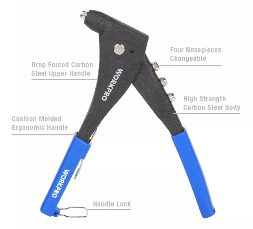 WORKPRO W023004 Aluminum Riveter Aluminum Alloy Body– Maxrite